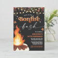 Modern Fall Bonfire Invitation, Bonfire Bash Invitation | Zazzle