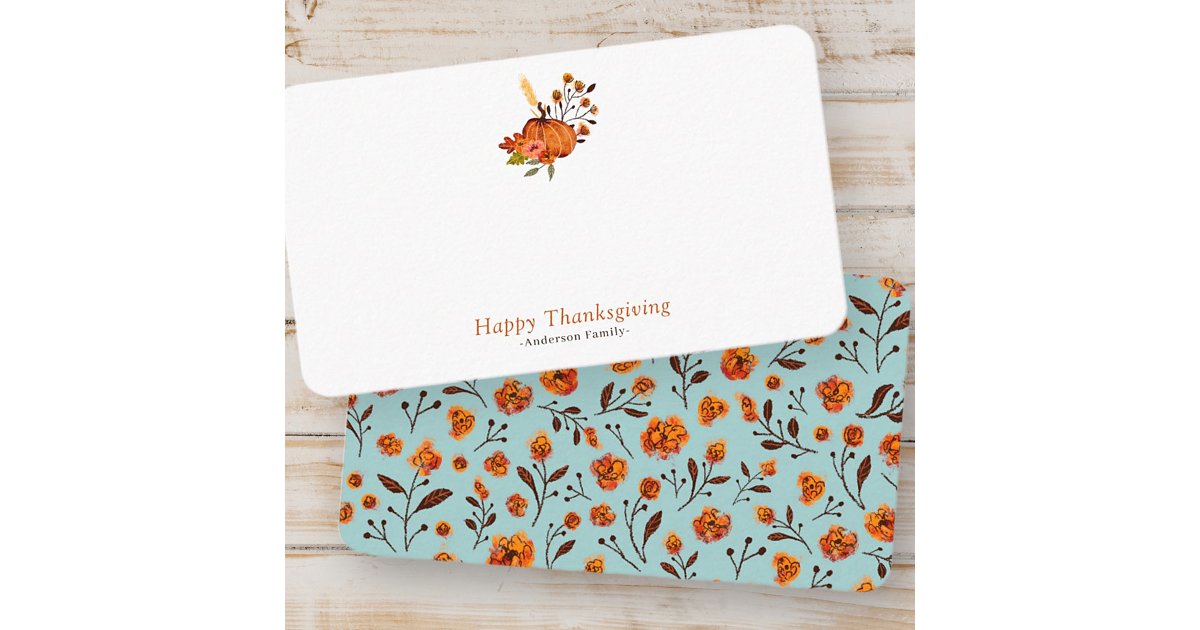 Modern Fall Pumpkins Pattern Thanksgiving Place Card | Zazzle