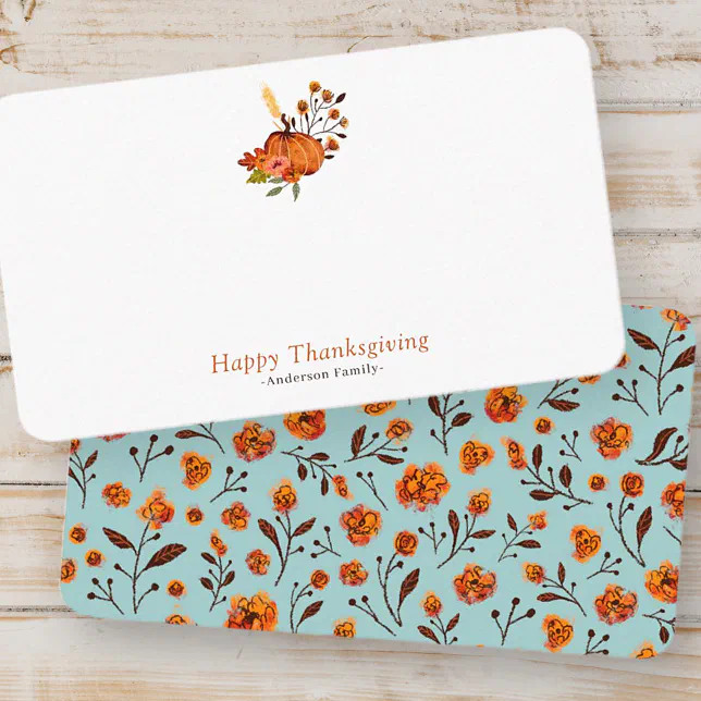 Modern Fall Pumpkins Pattern Thanksgiving Place Card | Zazzle