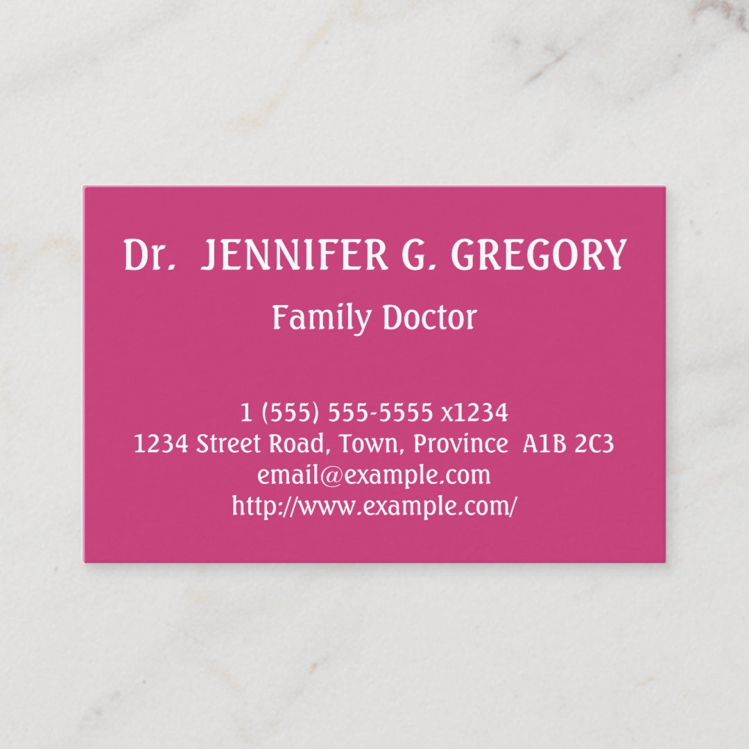 Modern Family Doctor Business Card | Zazzle