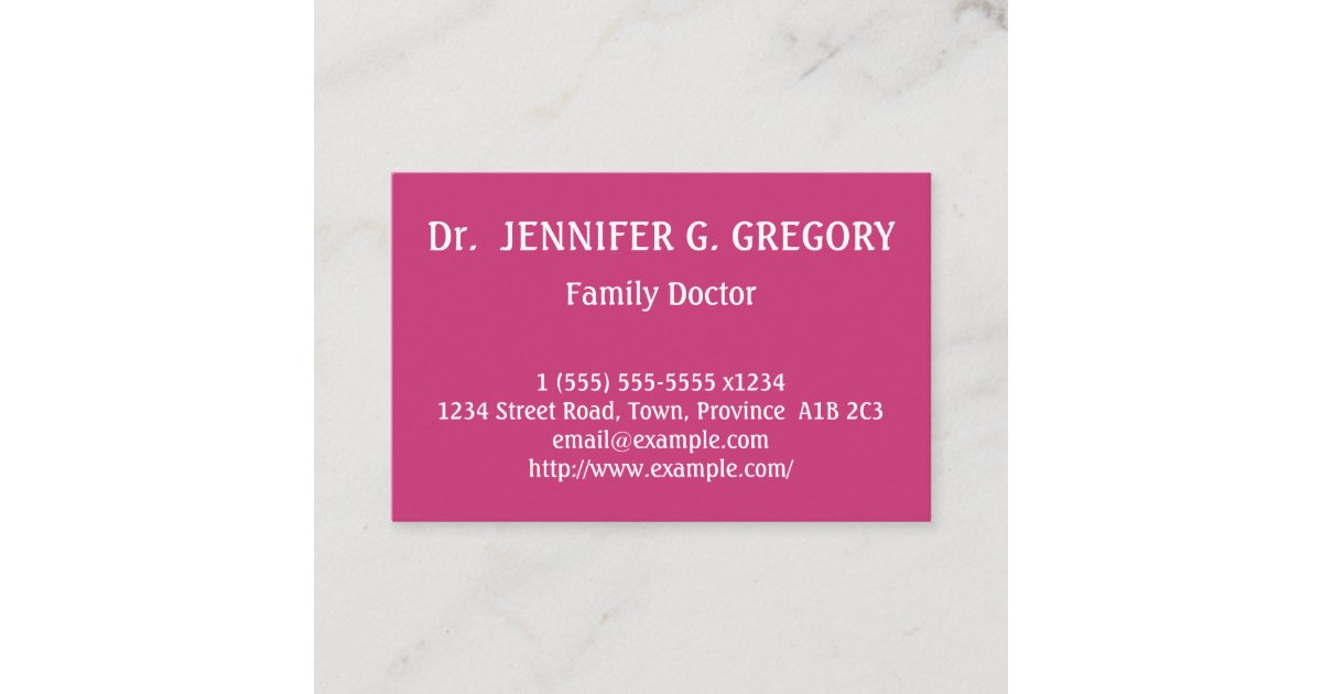 Modern Family Doctor Business Card | Zazzle