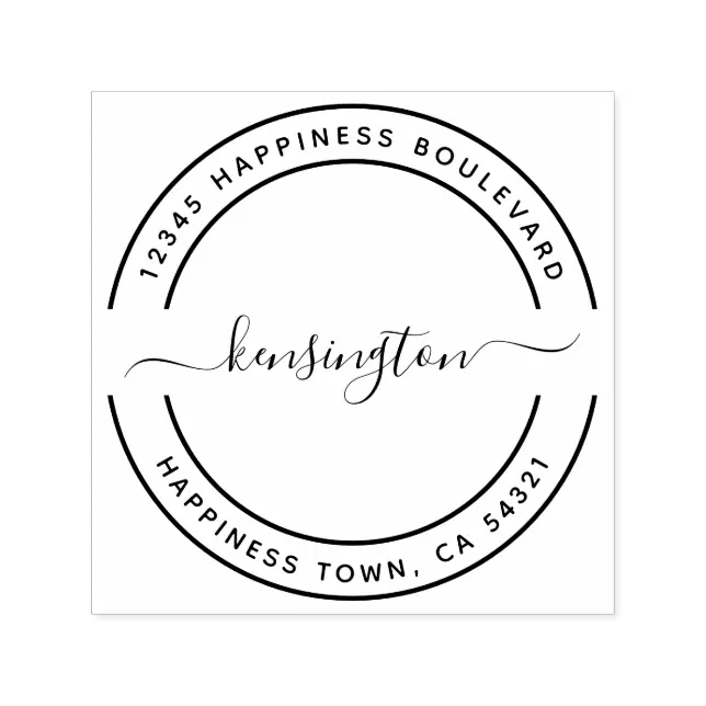 Modern Family Name Return Address Self-inking Stamp | Zazzle