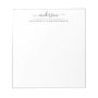 Modern Family Name Script Simple Black Typography Notepad | Zazzle