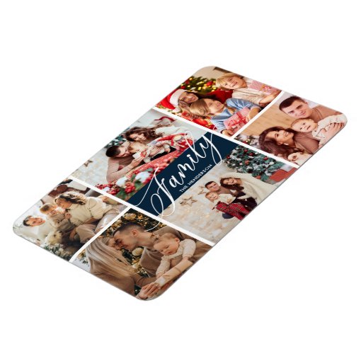 Modern Family Photo Collage Magnet | Zazzle