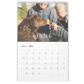 Modern Family Photo Collage Pink Glitter Custom Calendar | Zazzle
