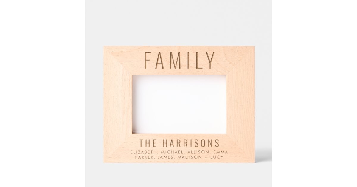 Modern Family Photo Engraved Frames | Zazzle