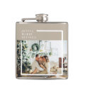 Modern Family Photo | Joyful Merry Blessed Flask | Zazzle