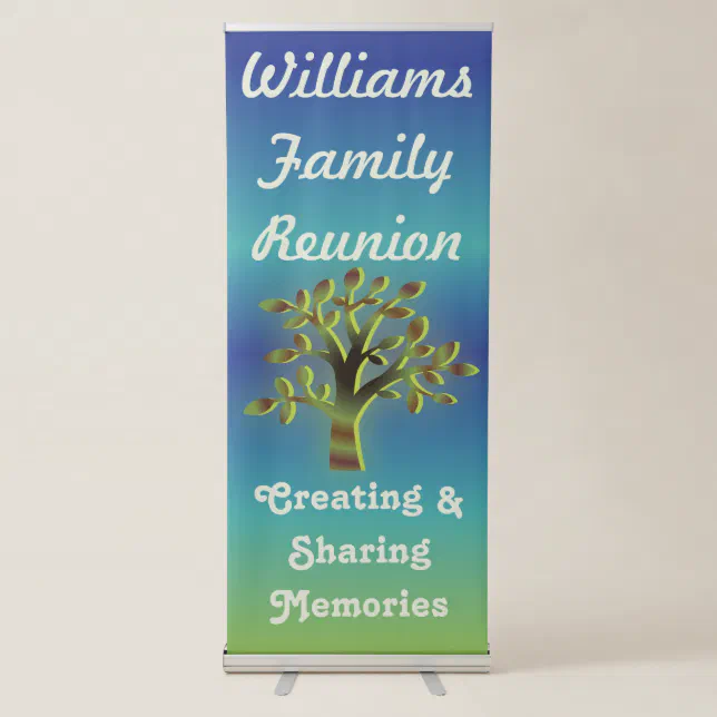Modern Family Tree Reunion Banner | Zazzle