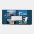 Modern Family Vacation Photo Collage Desk Mat | Zazzle