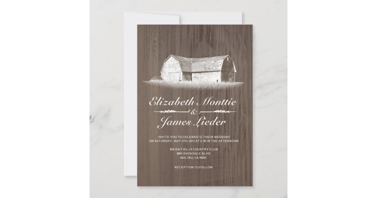 Modern Farm Wedding Invitations | Zazzle