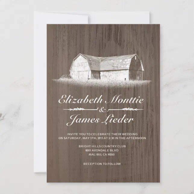 Modern Farm Wedding Invitations | Zazzle