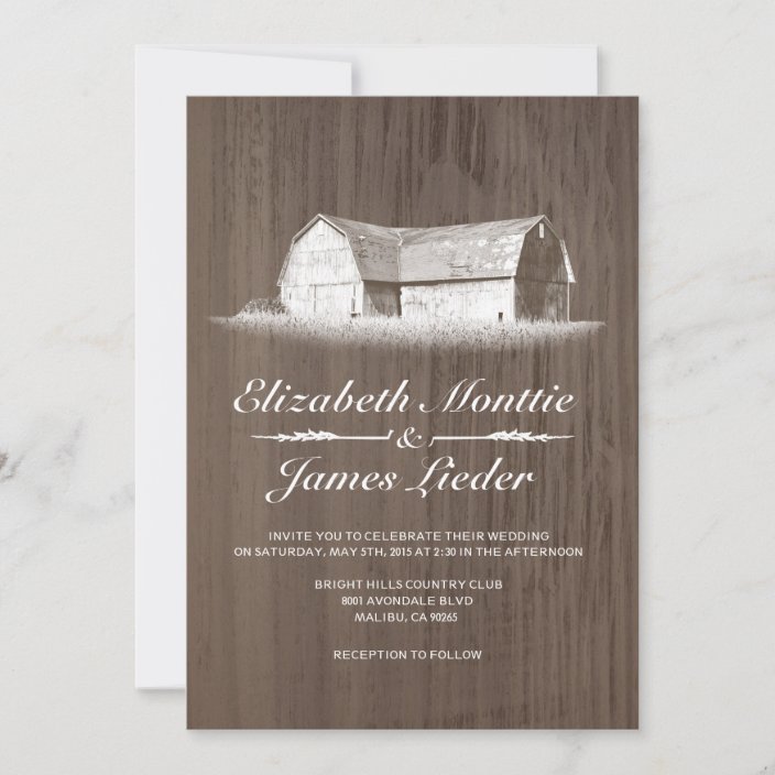 Modern Farm Wedding Invitations | Zazzle.com