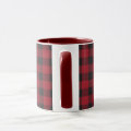 Modern Farmhouse Red Buffalo Check Monogrammed Mug | Zazzle