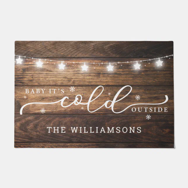 Modern Farmhouse Rustic Family Monogram Doormat | Zazzle