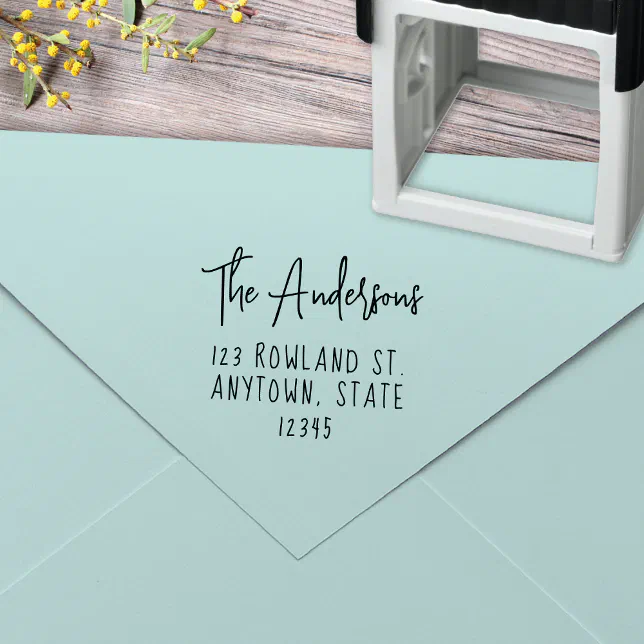 Modern Farmhouse Style Type Script Return Address Self-inking Stamp ...