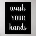 Modern Farmhouse Wash Your Hands Bathroom Art Poster | Zazzle