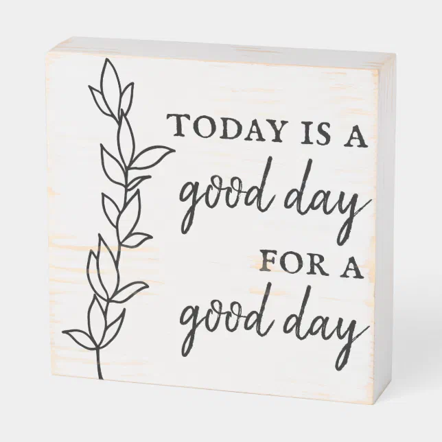 Modern Farmhouse Wooden Block Wooden Box Sign | Zazzle