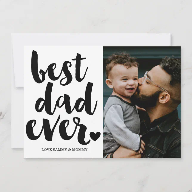 Modern Father's Day Photo Card | Zazzle