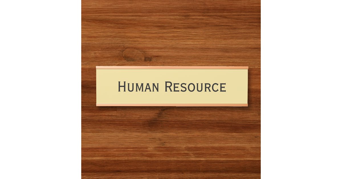 Modern Faux Gold Black Office Room Department Name Door Sign | Zazzle