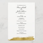 Modern Minimal | Faux Gold Border Wedding Program | Zazzle.com