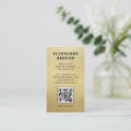Modern Faux Gold Foil QR Code Business Card | Zazzle