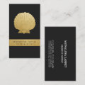 Modern Faux Gold Foil Sea Shell Business Card | Zazzle