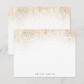 Modern faux gold glitter personalized Stationery Note Card | Zazzle