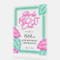 Modern Faux Neon Girls Night Out Birthday Welcome Acrylic Sign | Zazzle