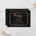 Modern faux rose gold script black thirty invitation | Zazzle
