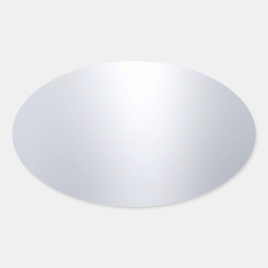 Modern Faux Silver Blank Template Glamorous Oval Sticker | Zazzle.com