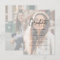 Modern Faux Vellum Overlay Photo Graduation Party Invitation | Zazzle