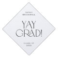Modern Fete | Minimal Yay Grad Name and Class Year Graduation Cap ...