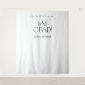 Modern Fete Yay Grad Graduation Photo Backdrop | Zazzle