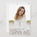 Modern Fete Yay Grad Photo Graduation Party Invitation | Zazzle