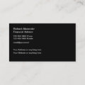 Modern Financial Advisor Business Card | Zazzle