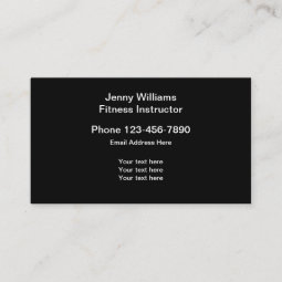 Modern Fitness Instructor Business Card | Zazzle