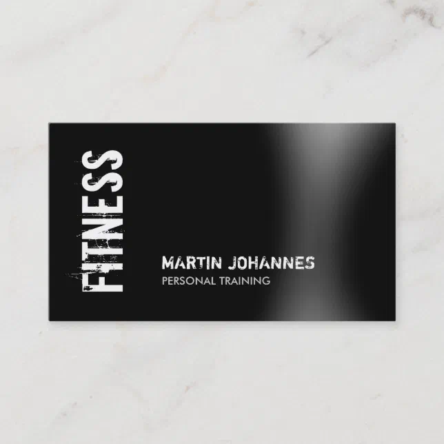 Modern Fitness Personal Trainer Business Card | Zazzle
