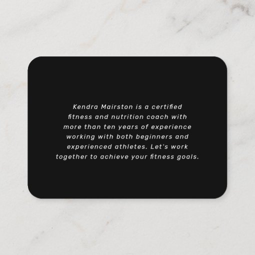 Modern fitness trainer business card with photo | Zazzle