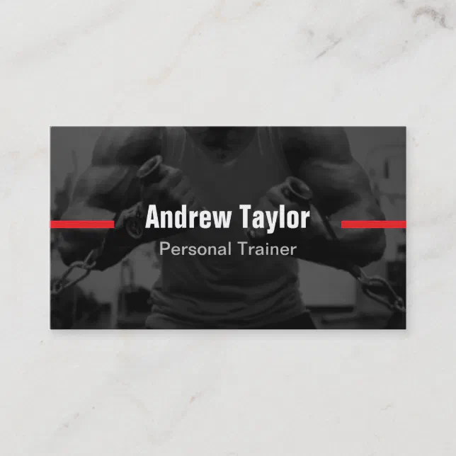 Modern Fitness Training Personal Trainer Business Card | Zazzle