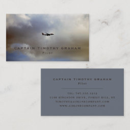 Modern Flight, Flight Steward & Pilot Business Card | Zazzle