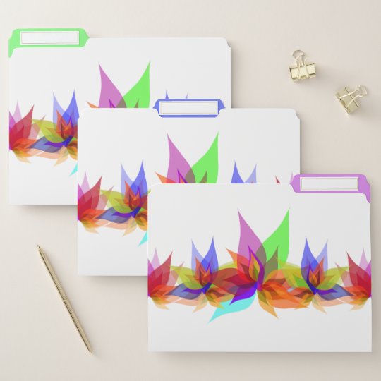 Modern Floral Abstract Colorful Custom File Folder | Zazzle.com