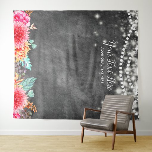 Modern Floral Boho Photo Booth Backdrop | Zazzle
