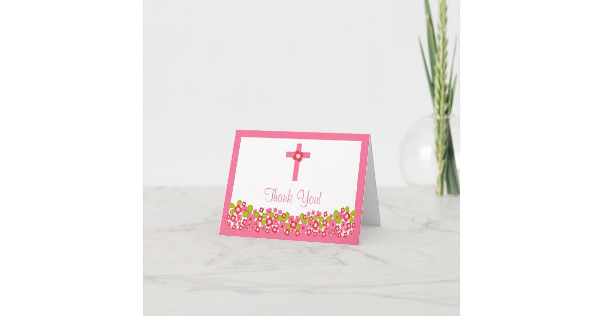 Modern Floral Cross Religious Thank You Note Zazzle modern-floral-cross-religious-thank-you-note-zazzle