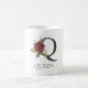Modern Floral Customizable Monogrammed Letter Q Coffee Mug | Zazzle