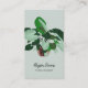 Modern floral designer plant green logo qr code business card | Zazzle