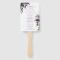 Modern Floral Elegant Wedding Ceremony Program Hand Fan | Zazzle