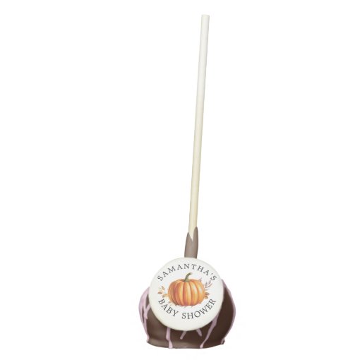 Modern Floral Fall Baby Shower Cake Pops | Zazzle