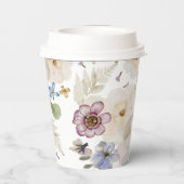Modern Floral Paper Cups | Zazzle