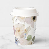 Modern Floral Paper Cups | Zazzle