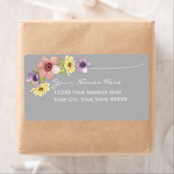 Modern Floral Rustic Lettered Typography Spring Label | Zazzle